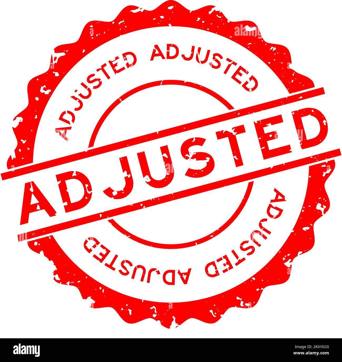 Grunge red adjusted word round rubber seal stamp on white background Stock Vector Image & Art ...