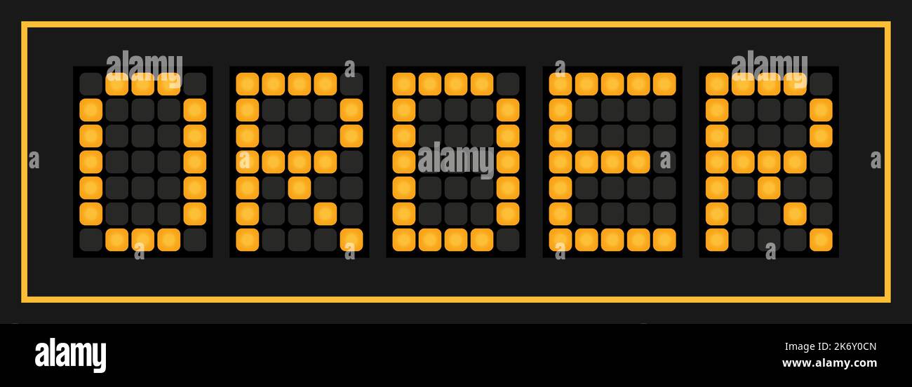 Orange color led banner in word order on black background Stock Vector ...
