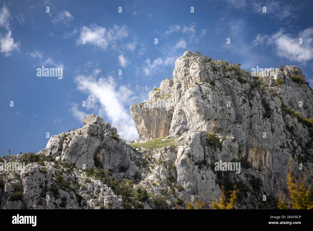 mountain landscape with blue sky in albania Stock Photo - Alamy