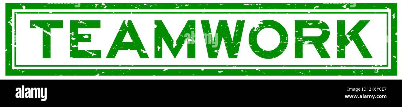 Grunge green teamwork word sqaure rubber seal stamp on white background Stock Vector Image & Art ...