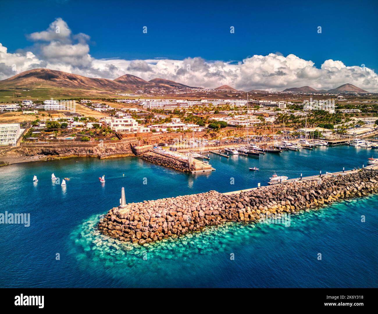 Puerto Calero in the October sunshine Stock Photo - Alamy