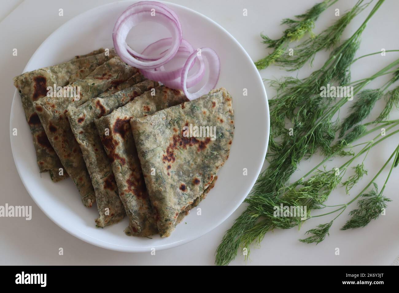 Dil Paratha. Simple and healthy Indian flat bread made of whole wheat ...