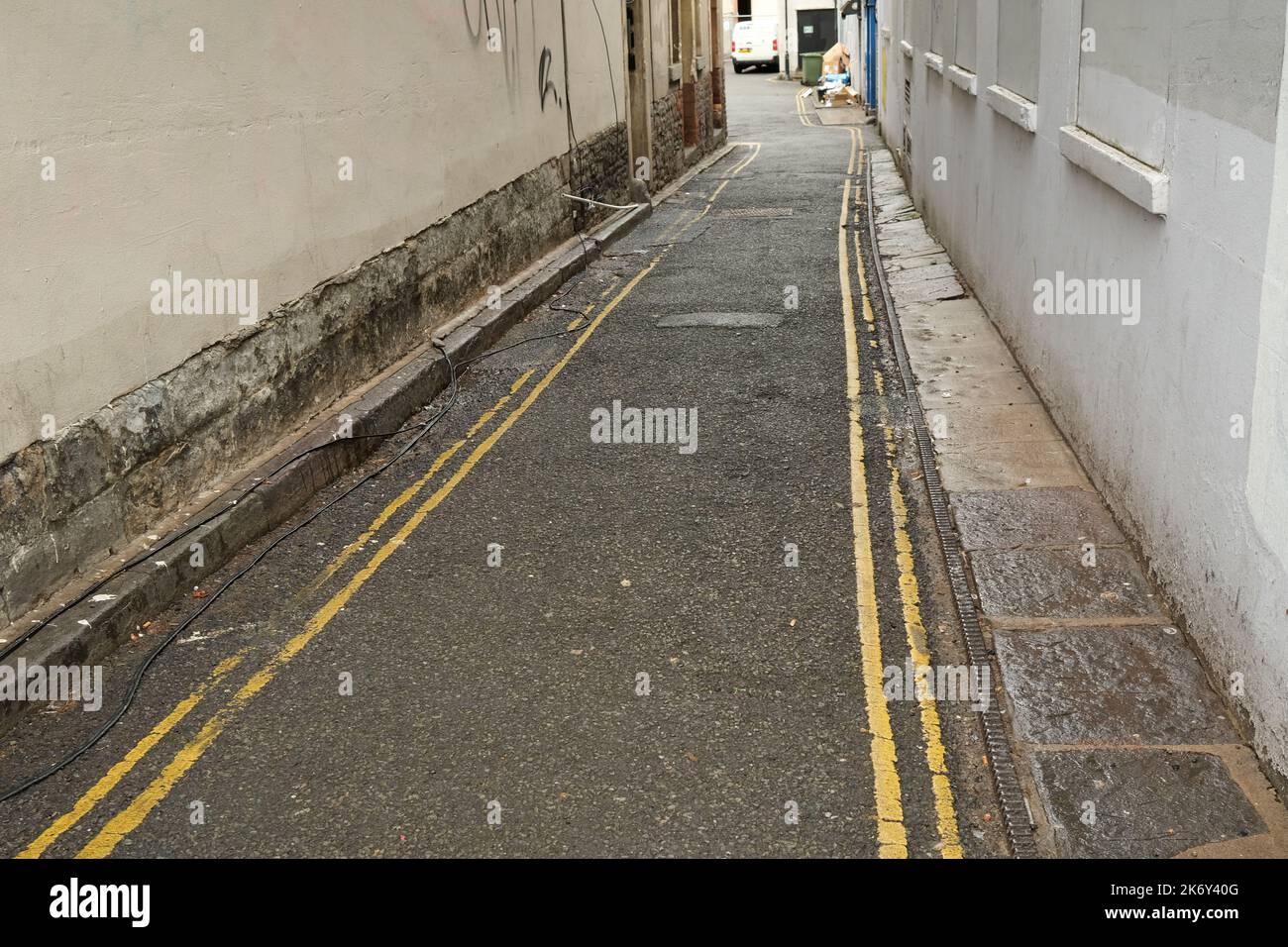 October 2019 - Old traditional narrow lane between buildings in Bristol ...