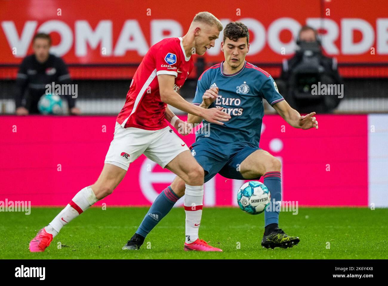 Alkmaar - Jens Odgaard of AZ Alkmaar, Jacob Rasmussen of Feyenoord ...
