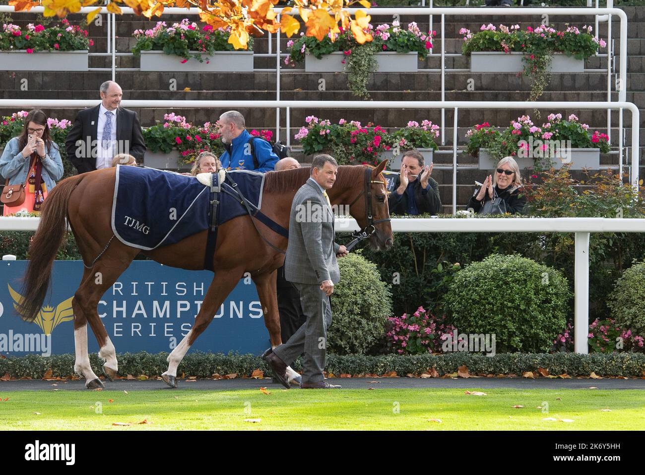 Ascot, Berkshire, UK. 16th October, 2022. The Autumn leaves seemed ...