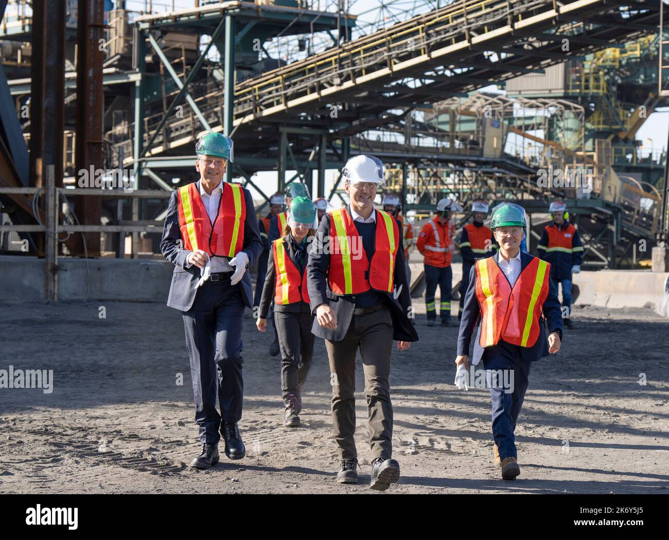 Prime Minister Justin Trudeau arrives with Rio Tinto chief executive ...