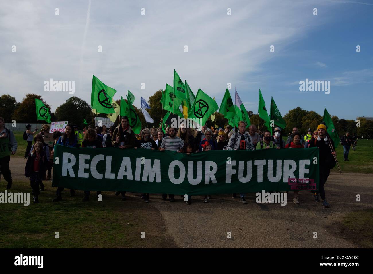 London, UK. 16 OCT, 2022. Extinction Rebellion march “Reclaim Our ...