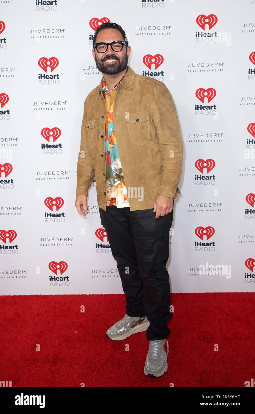 MIAMI, FLORIDA - Enrique Santos is seen on the red carpet at FTX Arena during iHeart Radio ...
