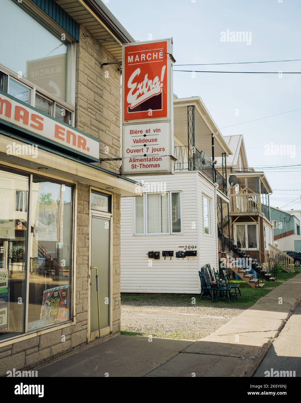 Grocery store sign, Montmagny, Québec, Canada Stock Photo - Alamy