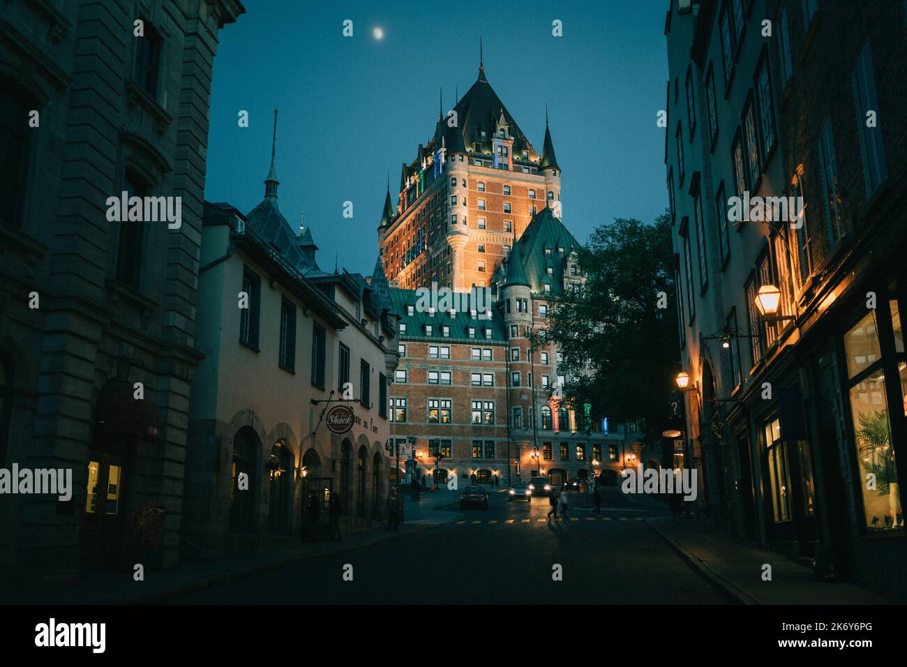 The Le Château Frontenac at night, La Cité-Limoilou, Québec, Canada ...