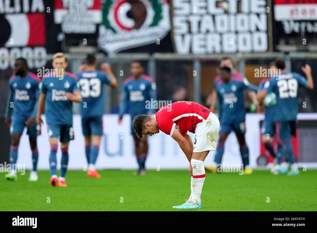 ALKMAAR - Milos Kerkez of AZ Alkmaar during the Dutch Eredivisie match ...