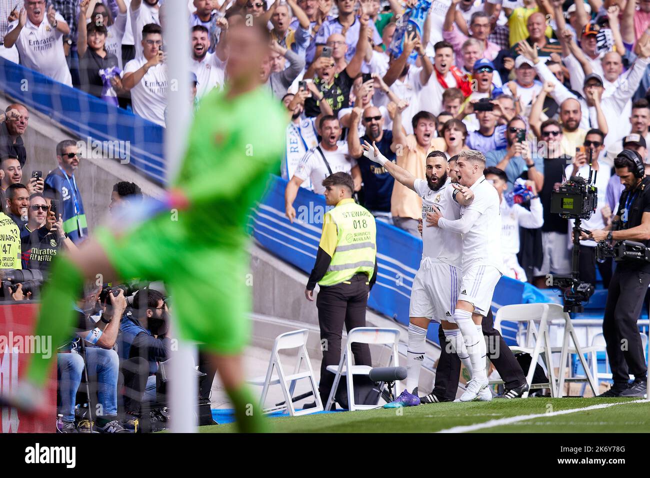Madrid, Madrid, Spain. 16th Oct, 2022. Karim Benzema and Federico ...