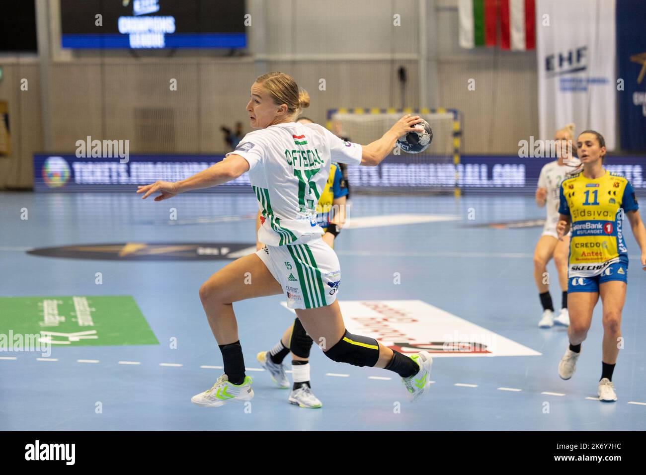 Hamar, Norway. 16th Oct, 2022. Hamar, Norway, October 16th 2022: Stine Bredal Oftedal (15 Gyori ...