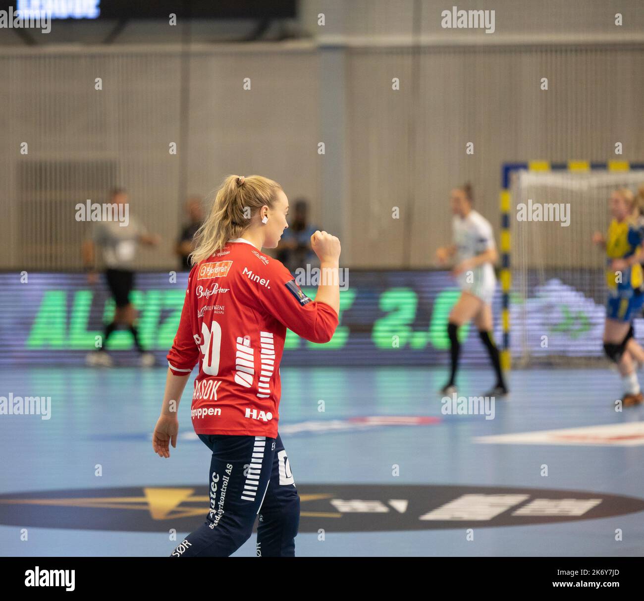 Hamar, Norway. 16th Oct, 2022. Hamar, Norway, October 16th 2022: Goalkeeper Eli Marie Raasok (30 ...