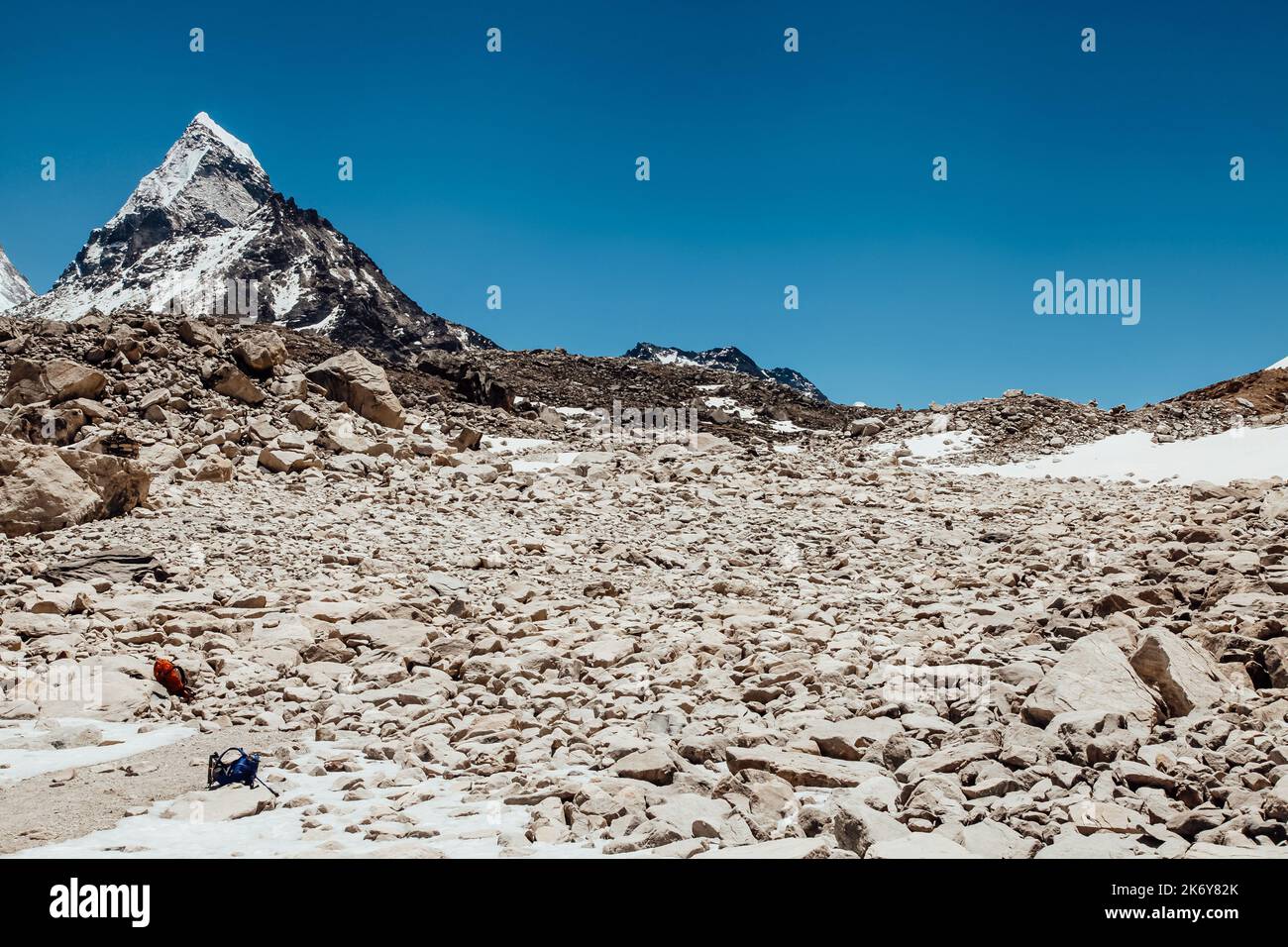 Small village among beautiful mountains in Himalaya. Nepal Stock Photo ...