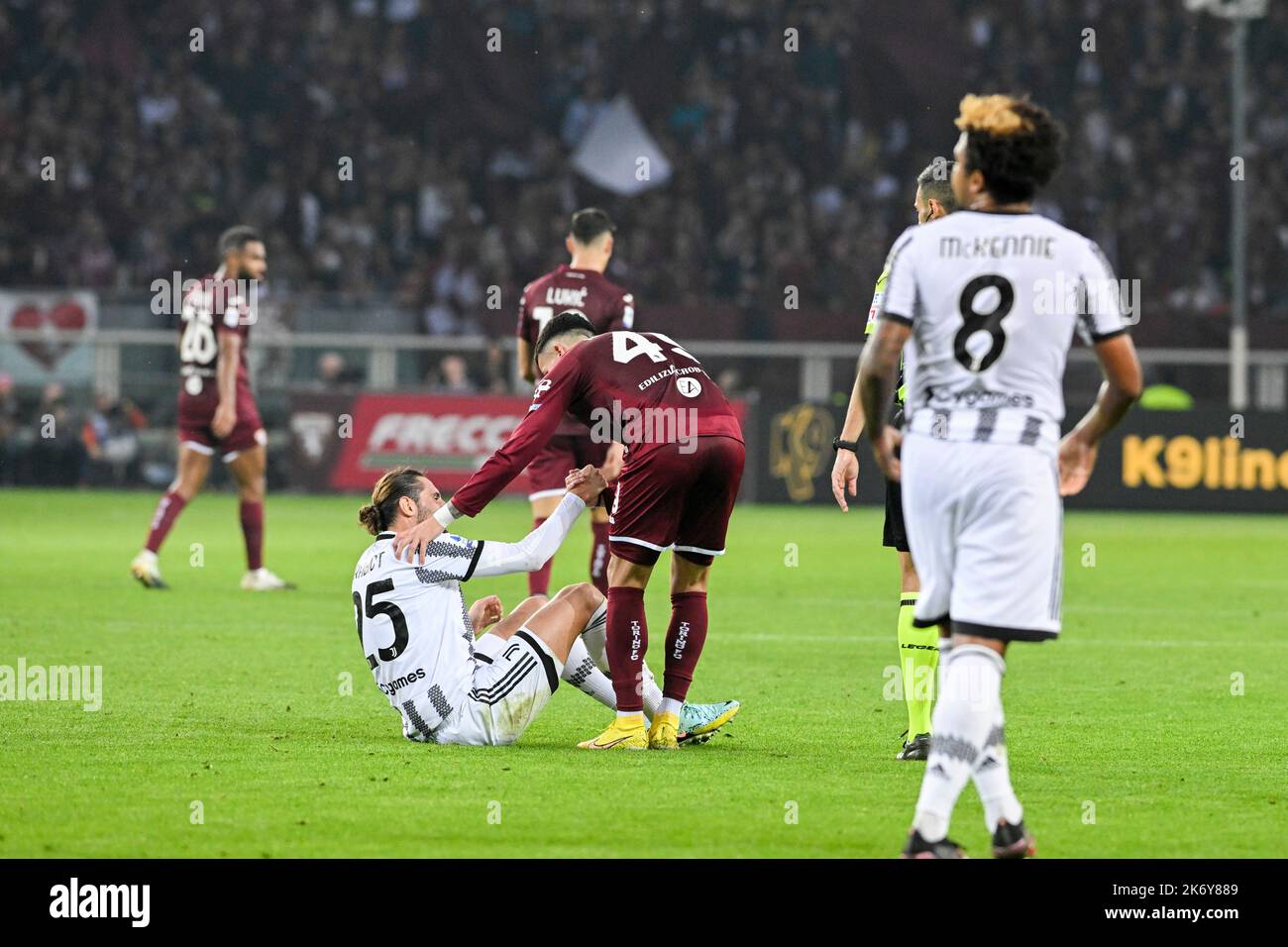 Adrien Rabiot of Juventus FC,Nemanja Radonjić of Torino FC, during the ...