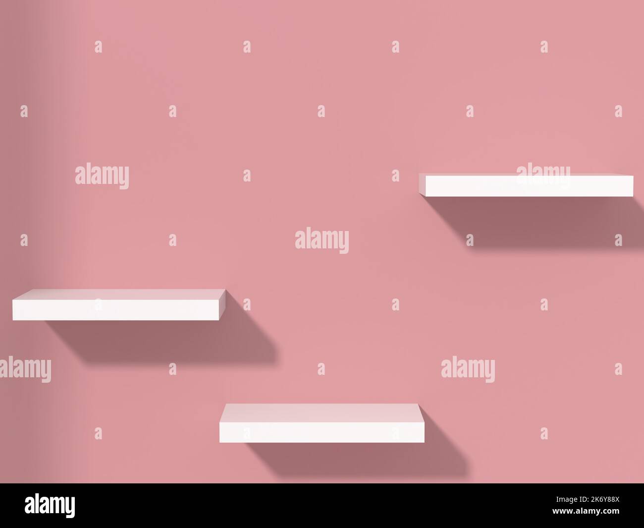 3d shape shelf podium products display minimal mockup 3d render. color ...