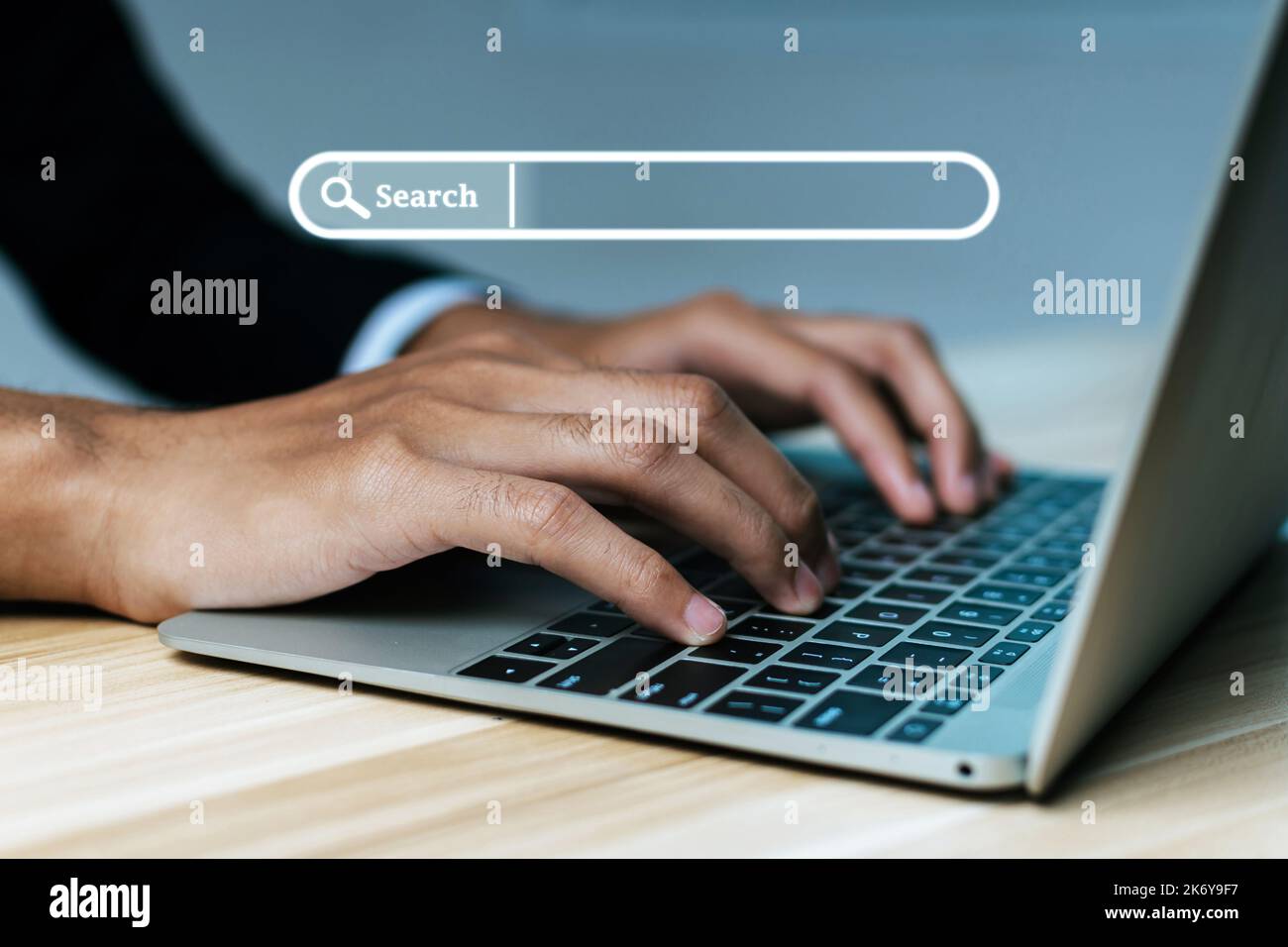 Website. businessman hand working on mobile laptop computer with ...