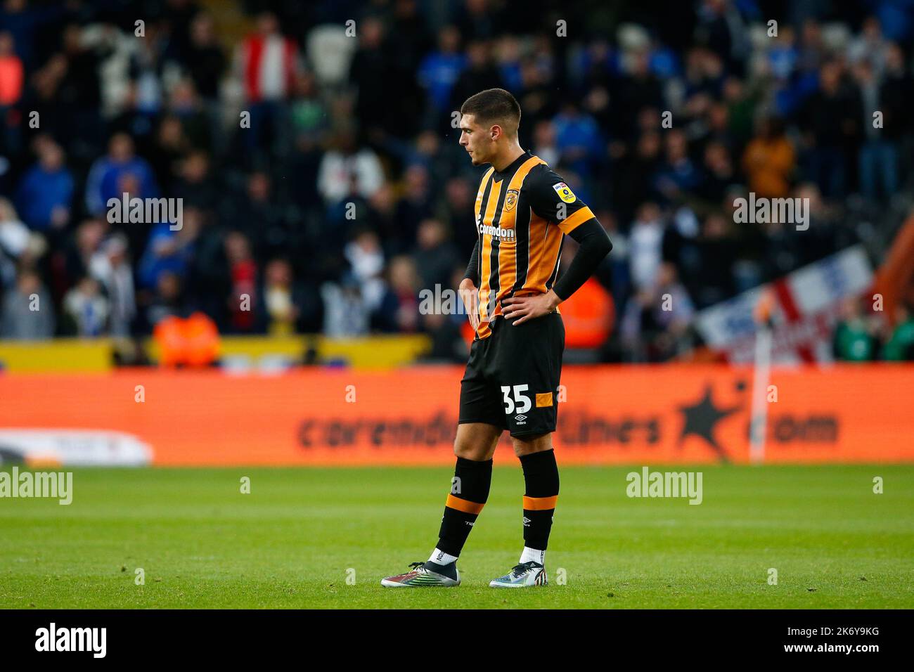 Xavier Simons #35 of Hull City looking dejected after losing the Sky ...
