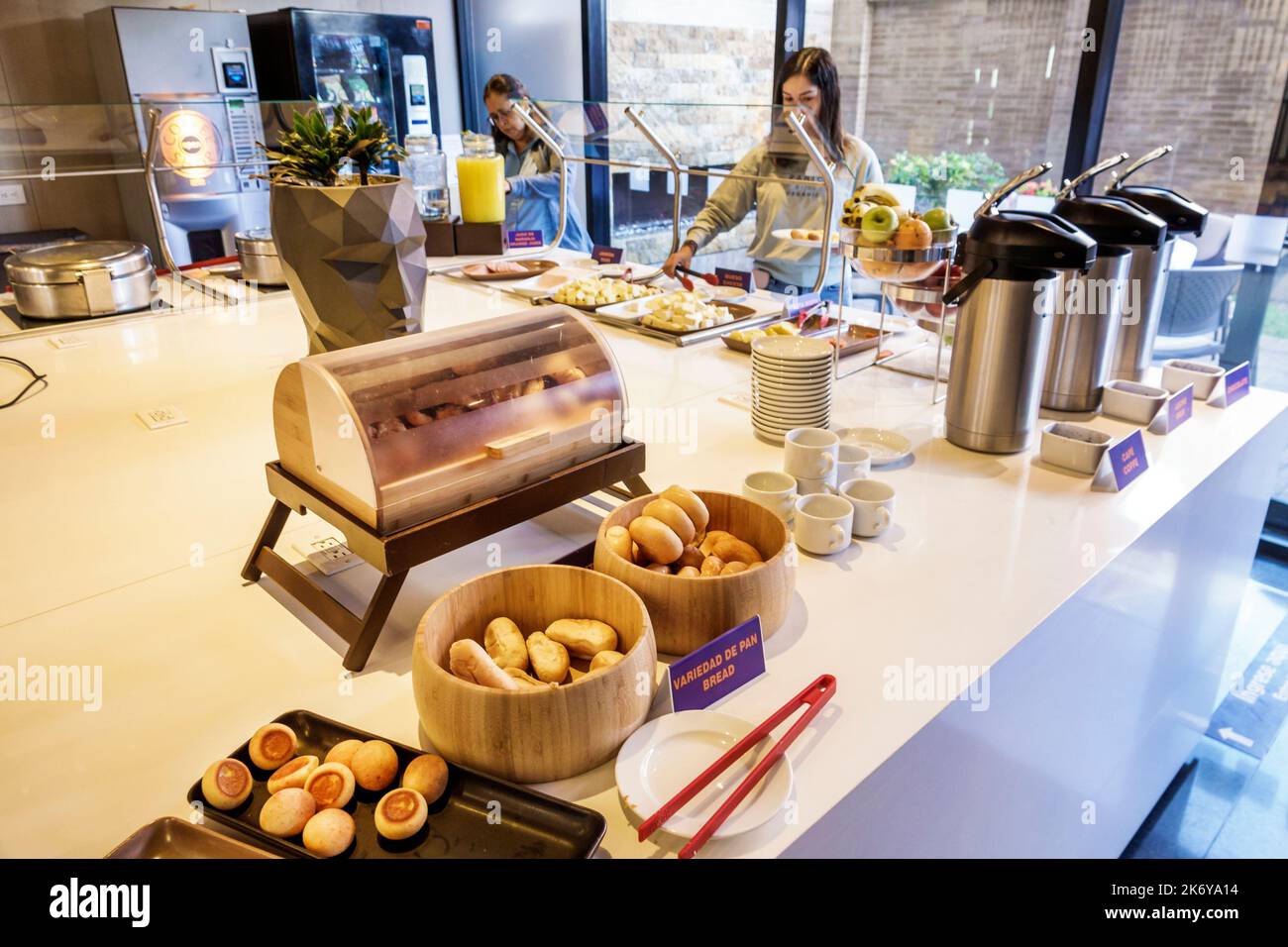 Interior inside self serve service buffet table bar food hi-res stock ...