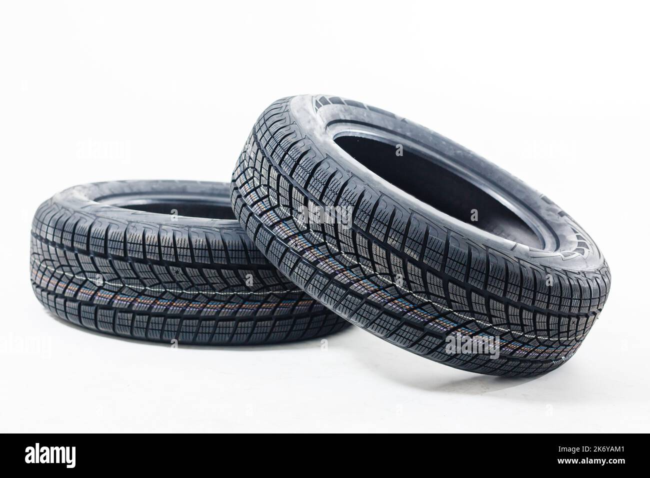 Car tire isolated on white background Stock Photo - Alamy