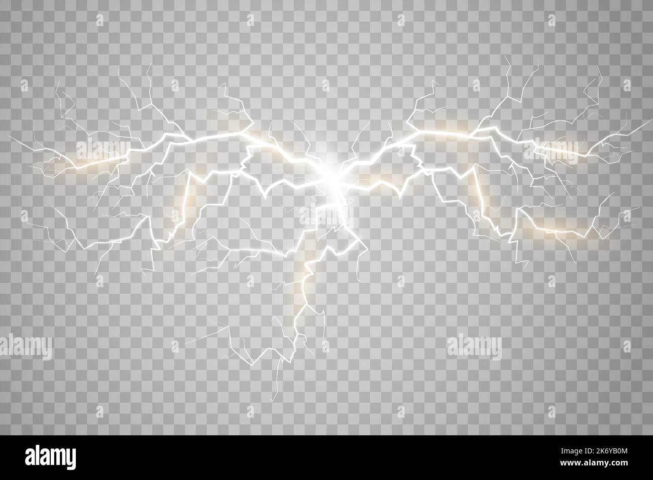 A set of Magic lightning and bright lighting effects. Vector ...