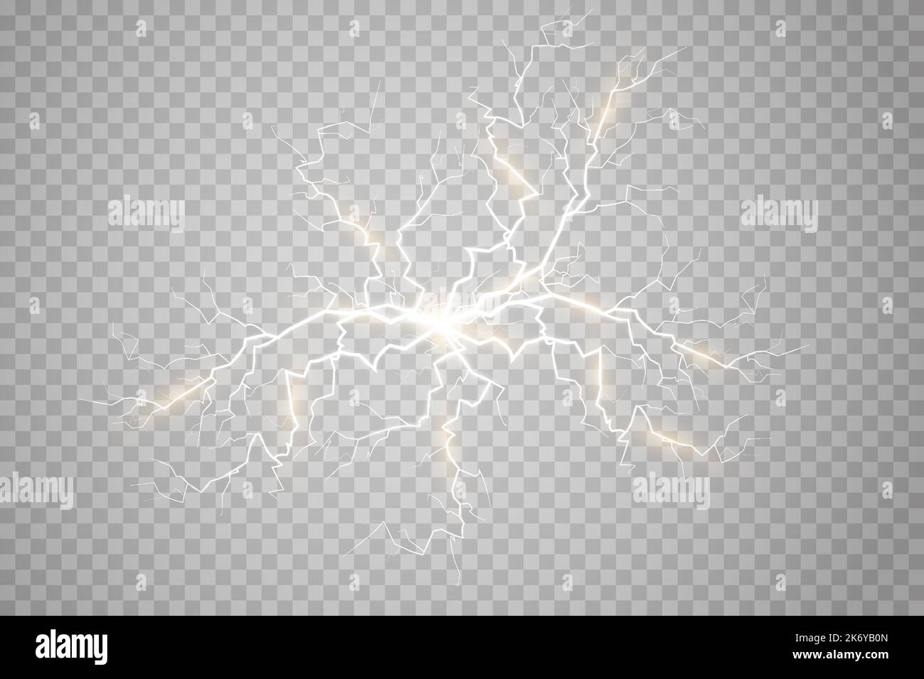 A set of Magic lightning and bright lighting effects. Vector ...