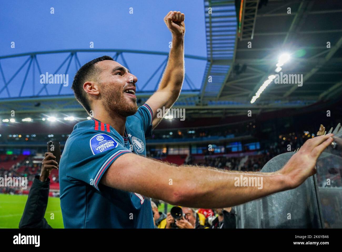 Alkmaar - Orkun Kokcu of Feyenoord celebrates the win during the match ...