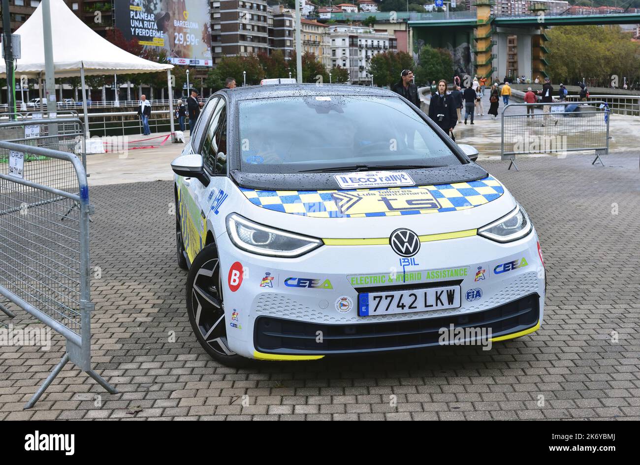 Bilbao, Spain - 3rd October 2021:VW Ceea in the Eco Rallye for electric ...