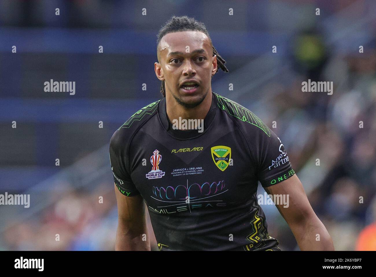 Alex Young of Jamaica during the Rugby League World Cup 2021 match ...