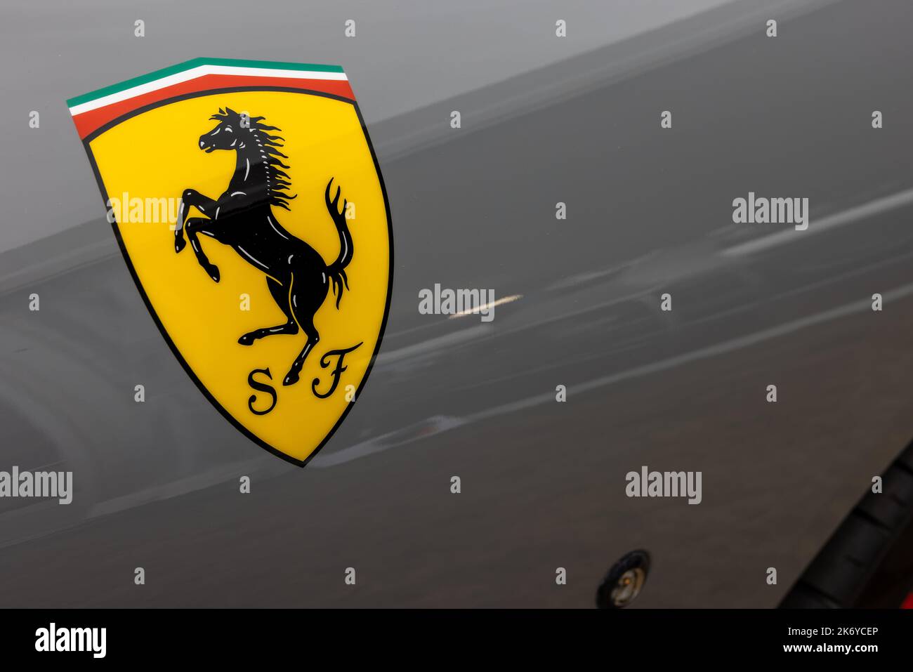 Ferrari Roma, on display at the Salon Privé Concours d’Elégance motor ...