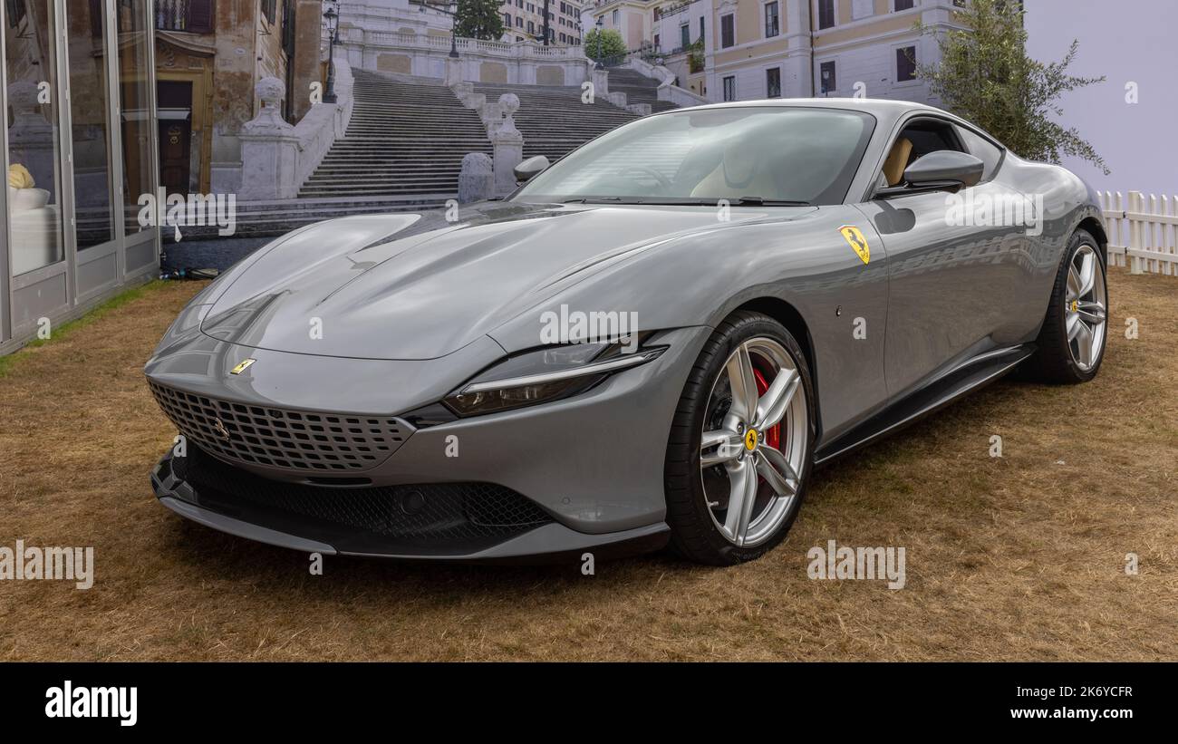 Ferrari Roma, on display at the Salon Privé Concours d’Elégance motor ...