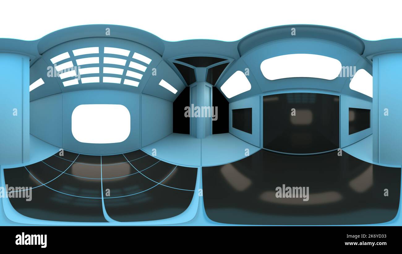 3d render. Futuristic panoramic HDRI Stock Photo - Alamy