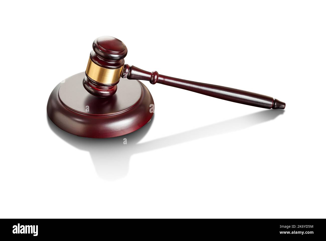 Lustrous Wooden Gavel and Sound Block on White Background Stock Photo ...