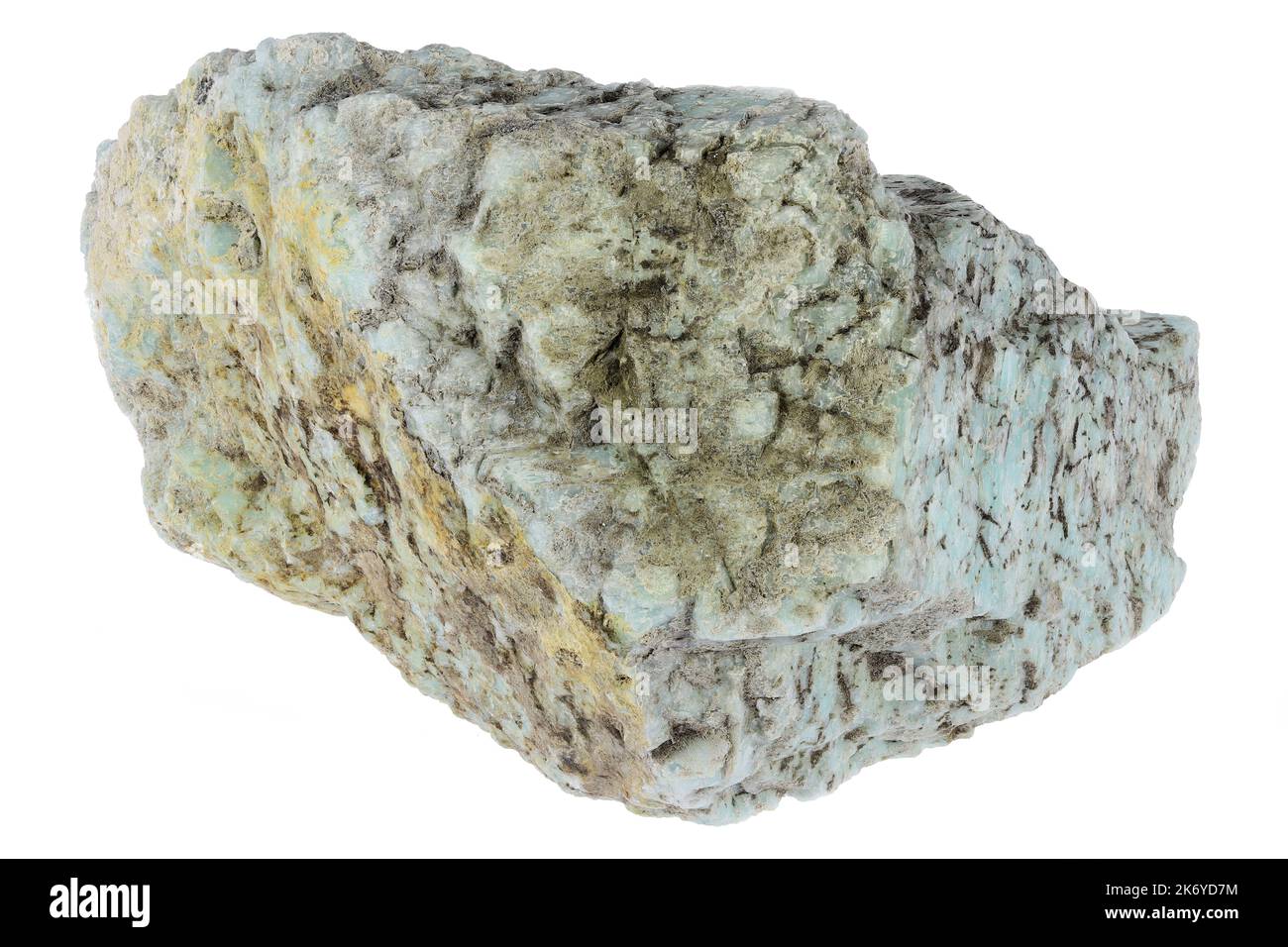 amazonite from the USA isolated on white background Stock Photo - Alamy