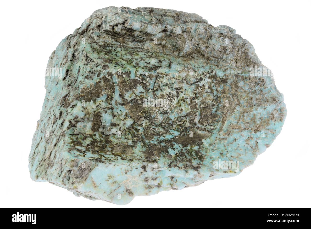 amazonite from the USA isolated on white background Stock Photo - Alamy