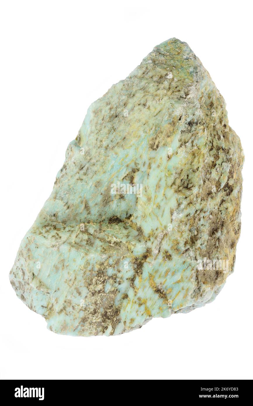 amazonite from the USA isolated on white background Stock Photo - Alamy