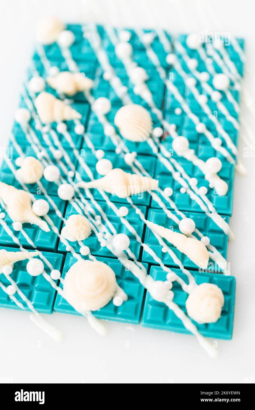 Mini mermaid chocolate bars Stock Photo - Alamy