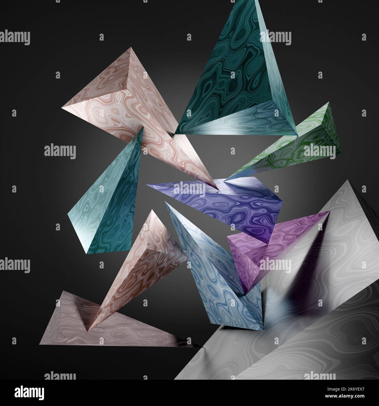 3d triangles hi-res stock photography and images - Alamy