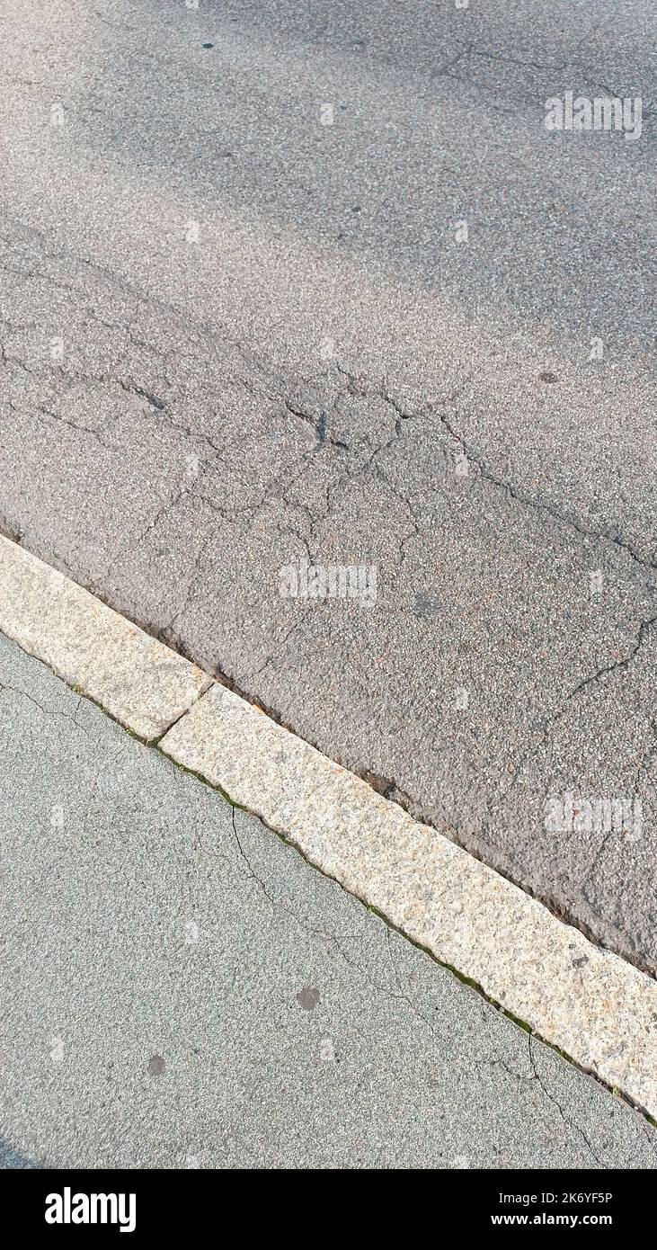 Sidewalk Close-up - Street in the City. Partial section of the sidewalk ...