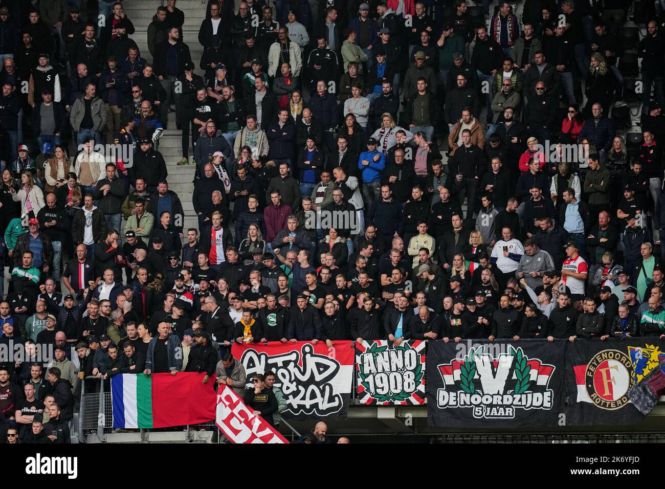 Alkmaar - Feyenoord supporters during the match between AZ Alkmaar v ...