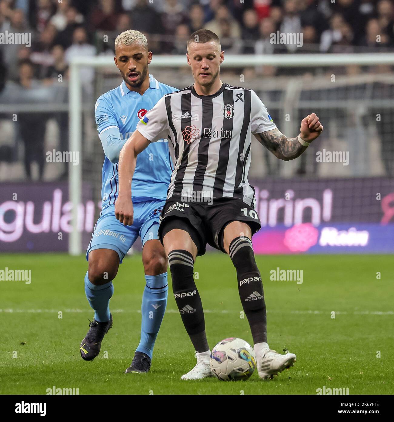 ISTANBUL, TURKEY - OCTOBER 16: Vitor Hugo of Trabzonspor, Wout Weghorst ...