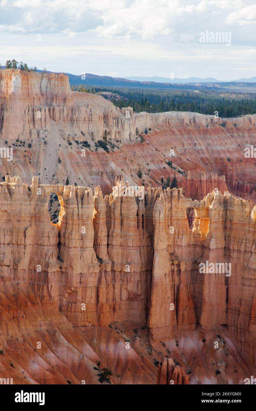 Bryce Canyon - red spiky rocks in Bryce canyon in Utah. Bryce canyon ...