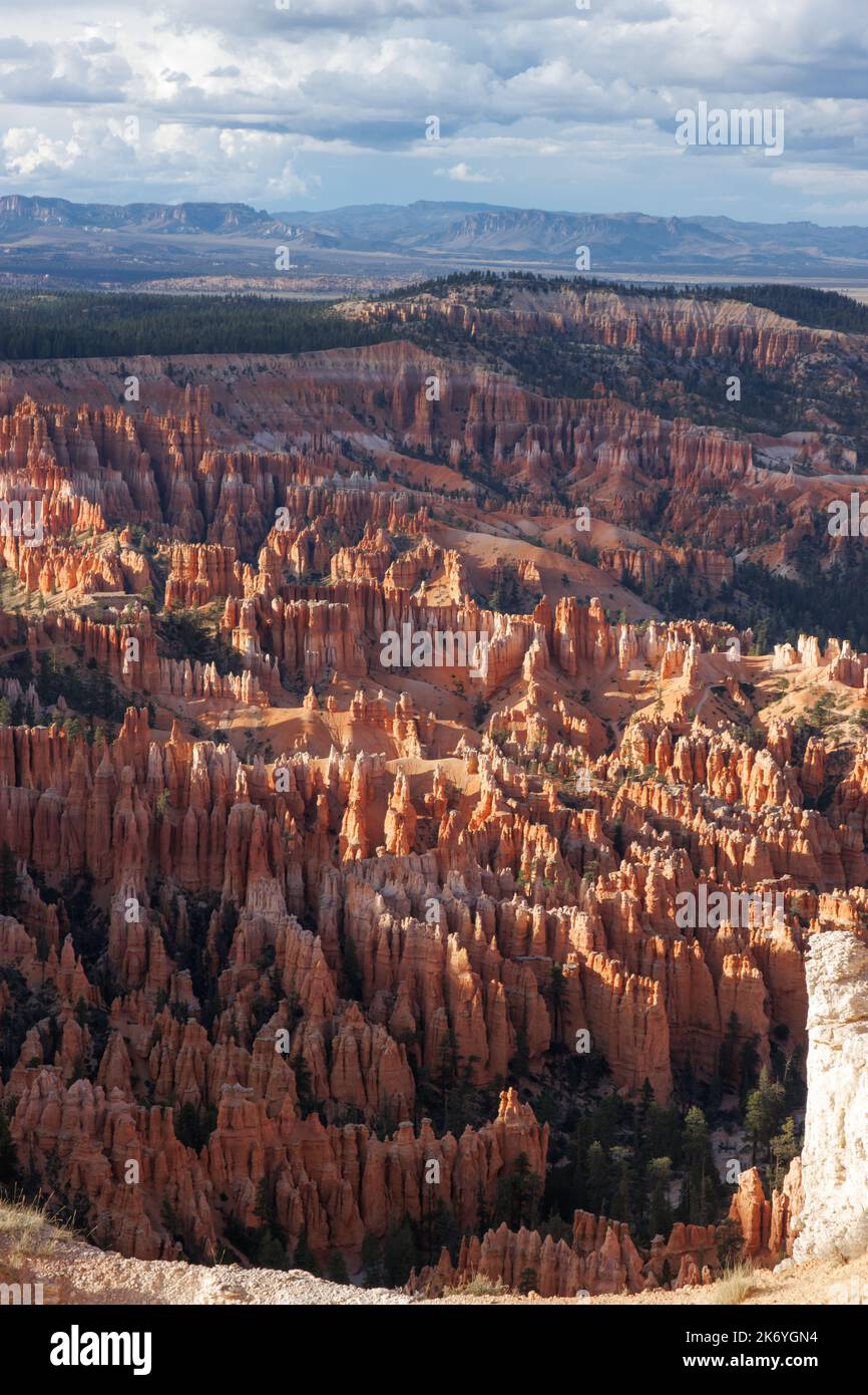 Bryce Canyon - red spiky rocks in Bryce canyon in Utah. Bryce canyon ...