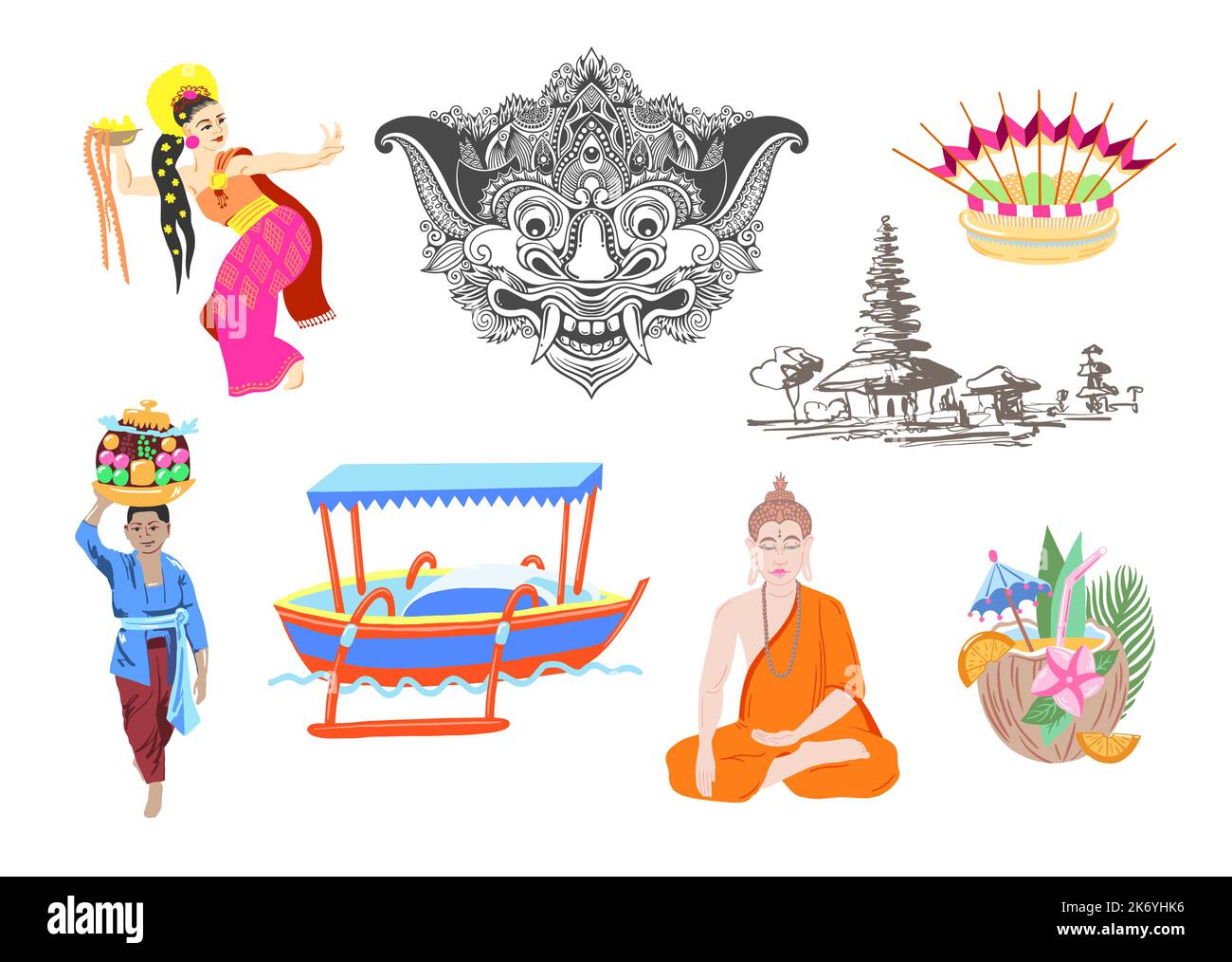 Symbols of bali Stock Vector Images - Alamy
