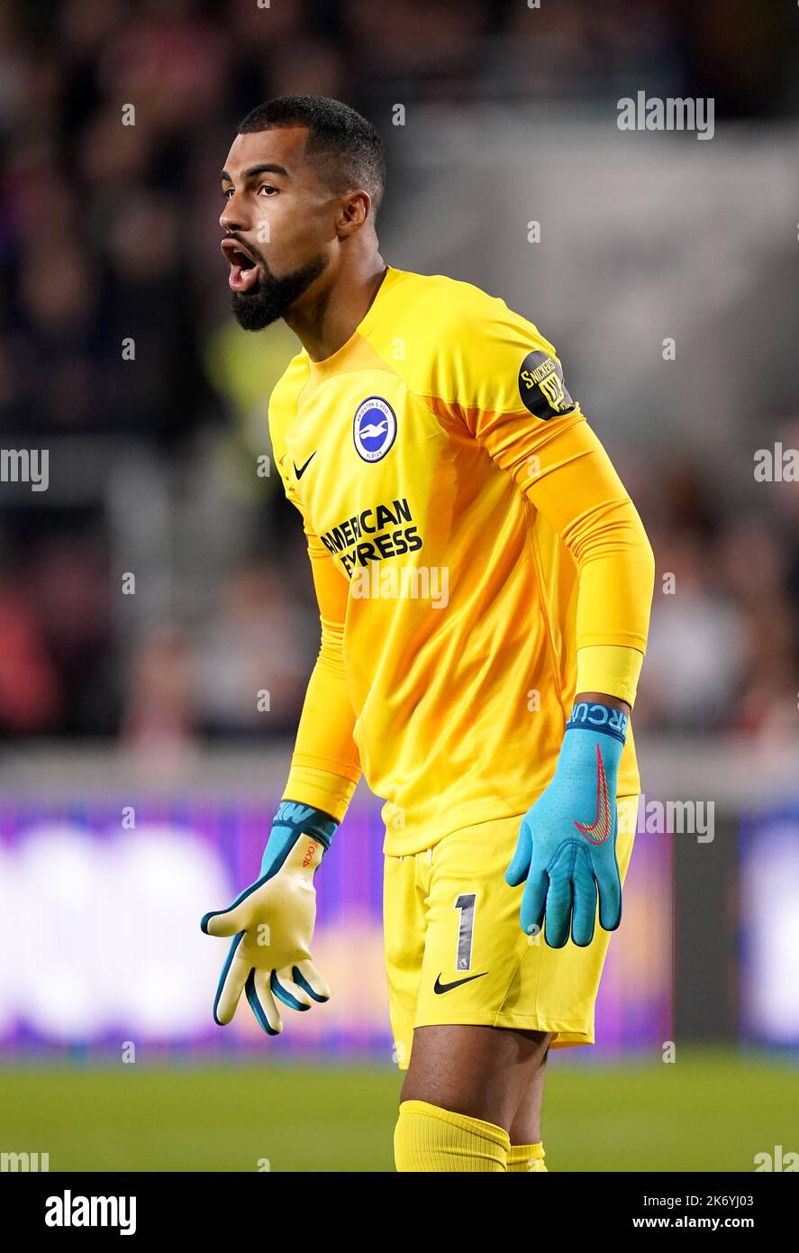 Brighton and Hove Albion goalkeeper Robert Sanchez during the Premier ...