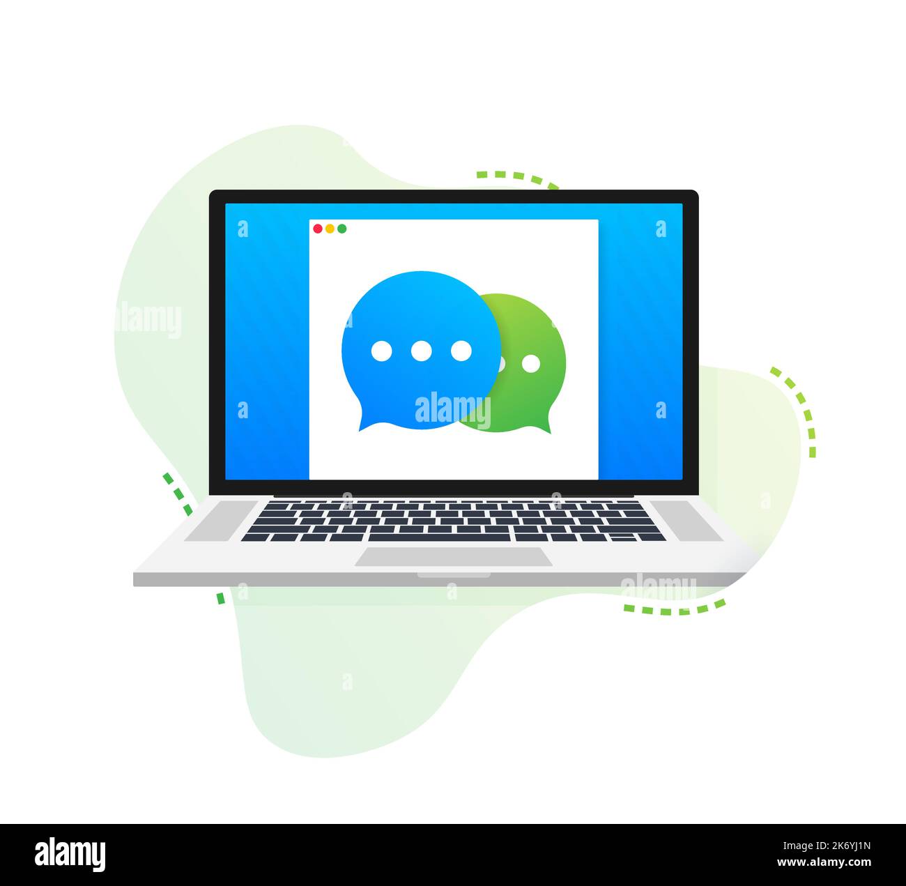 Chat Message Bubbles icon on white background. Vector stock ...