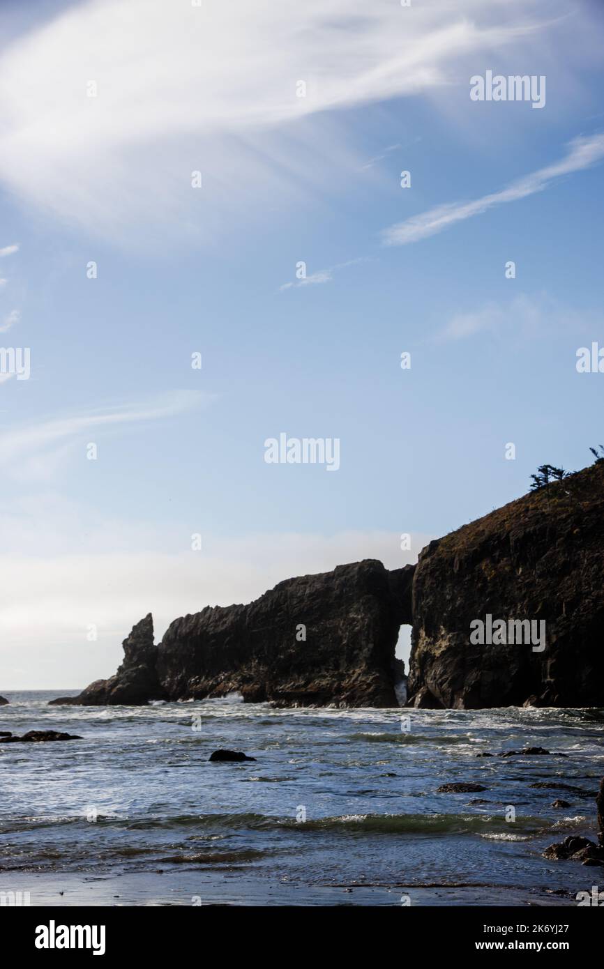 Famous La Push beach from Twilight saga in Washington. Coastal view ...