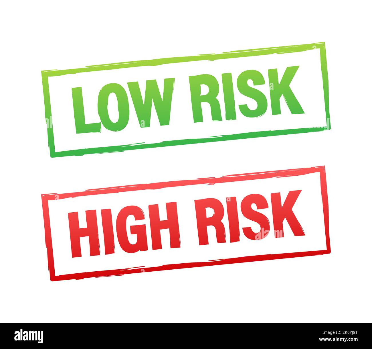 low risk. Risk control concept. Vector stock illustration Stock Vector ...