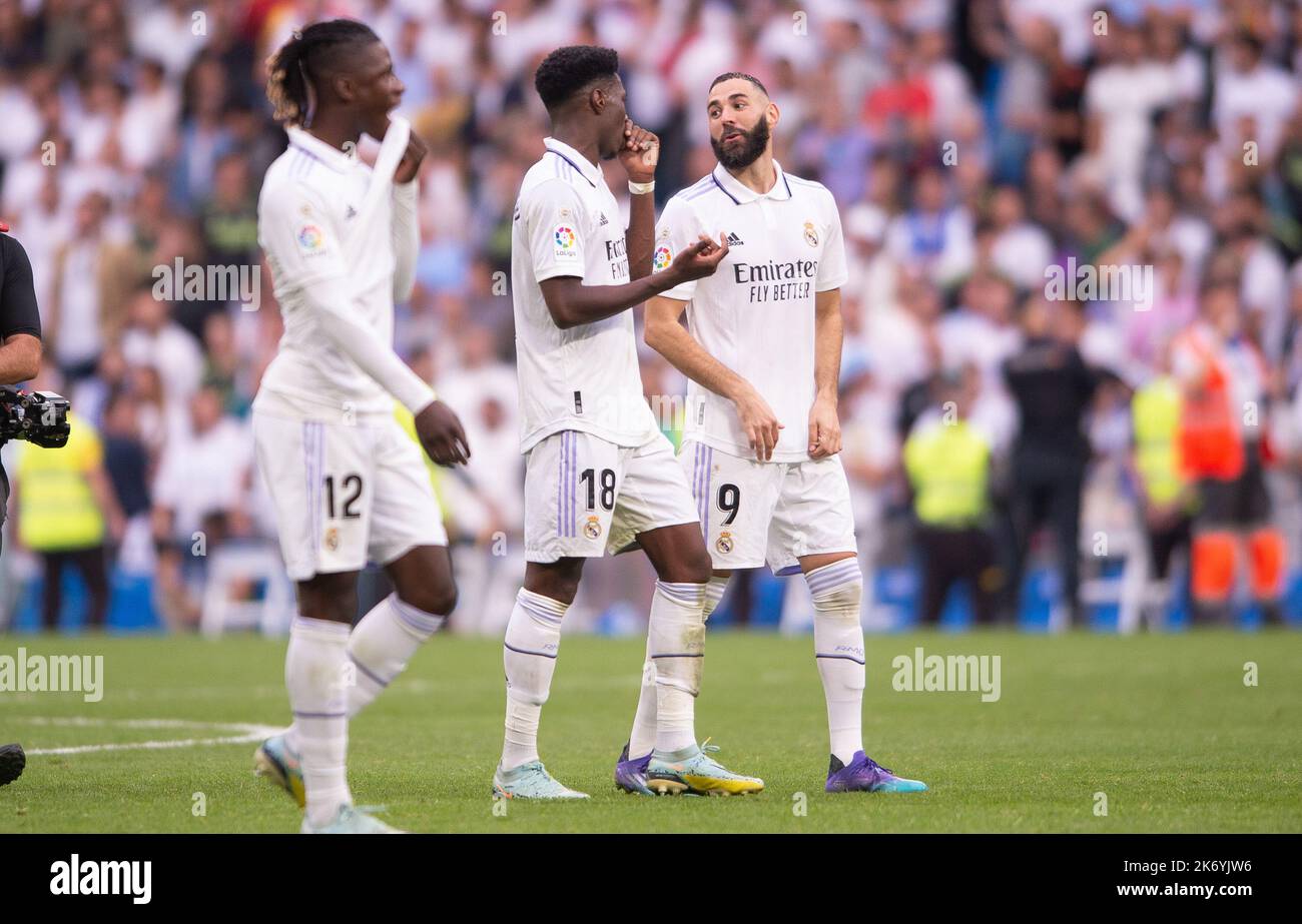 Madrid, Spain. 16th October 2022; Santiago Bernabeu Stadium, Madrid ...